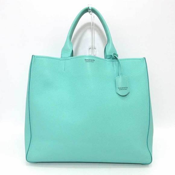 Tiffany & Co. | Bags | Tiffany Bag Tote Blue Handbag Ladies Leather Co ...